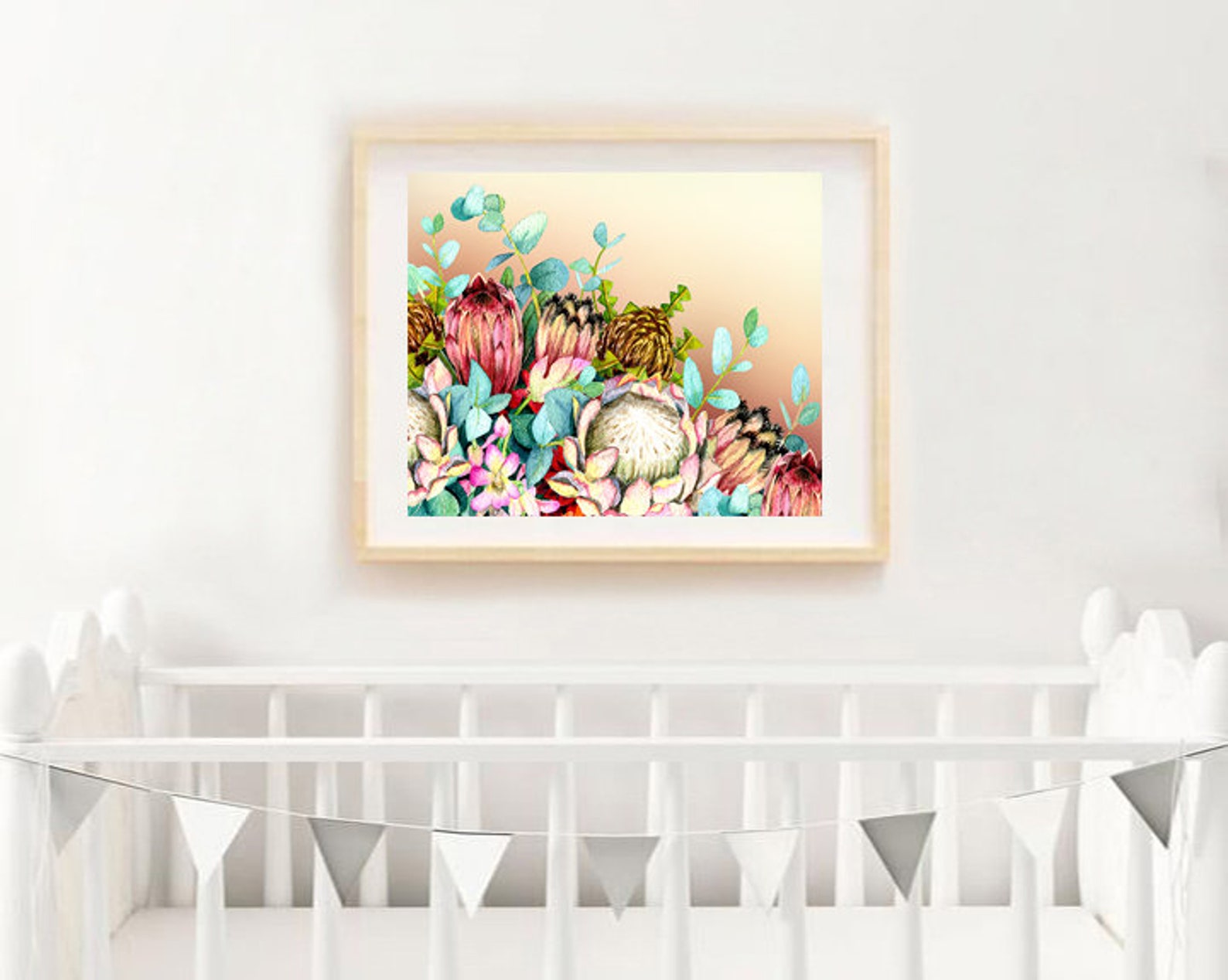 Australian Native Flowers Art Print, Australiana Watercolor Wall Art ...