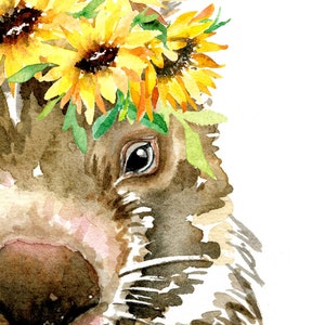 Australian Native Animals With Sunflower Flower Crowns, Nursery Art ...