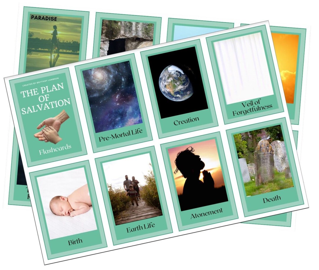 The Plan of Salvation Printable LDS Flashcards - Etsy