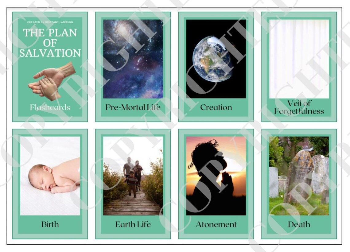 The Plan of Salvation Printable LDS Flashcards - Etsy