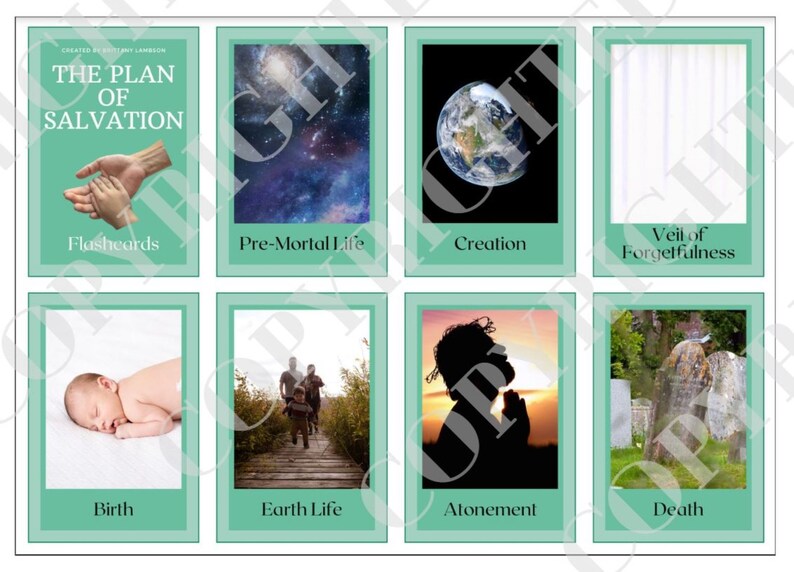 The Plan of Salvation Printable LDS Flashcards - Etsy