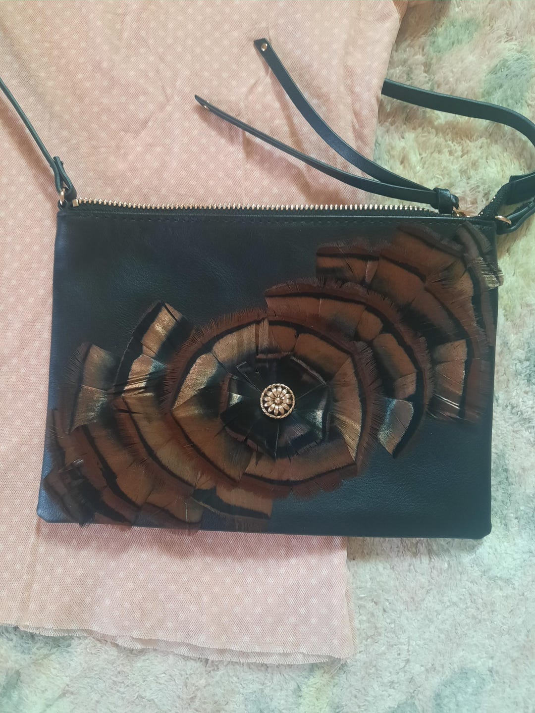 Wild Turkey Feather Small Shoulder Clutch Bag Purse - Etsy