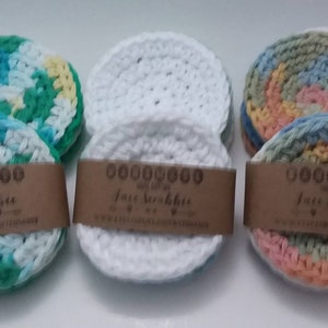 Face Scrubbies - Cotton Face Scrubbies - 100% Cotton - Crocheted Face ...