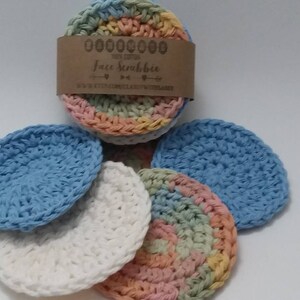 Face Scrubbies - Cotton Face Scrubbies - 100% Cotton - Crocheted Face ...