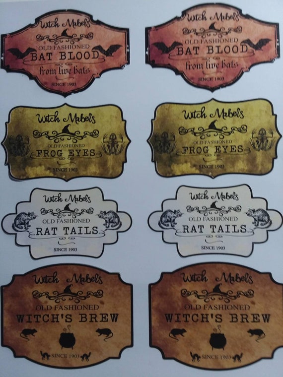 Potion Label Stickers Halloween stickers Potion labels | Etsy