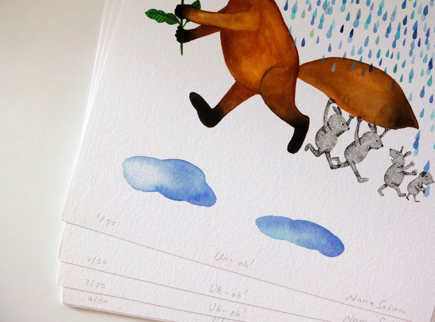 Uh Oh Limited Edition A4 Size Giclee Art Print Signed - Etsy