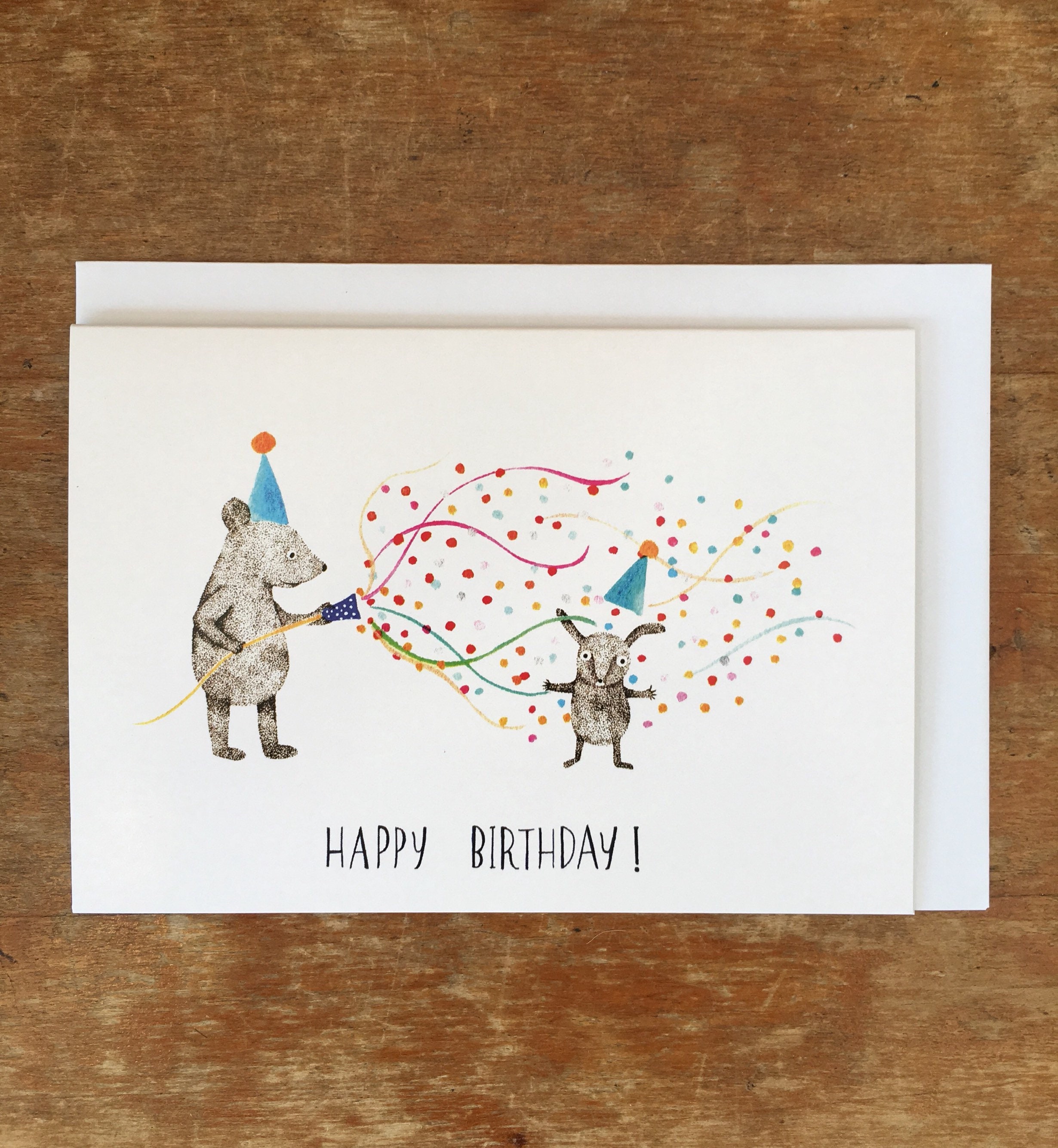 Cheeky Birthday Card 'happy Birthday!' - Original Animal Illustration ...