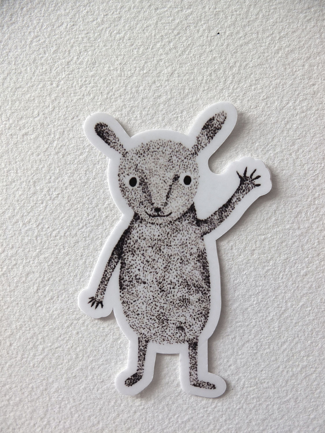 Give Us a Wave Black and White Sticker, Fun Vinyl Sticker, Animal Vinyl ...