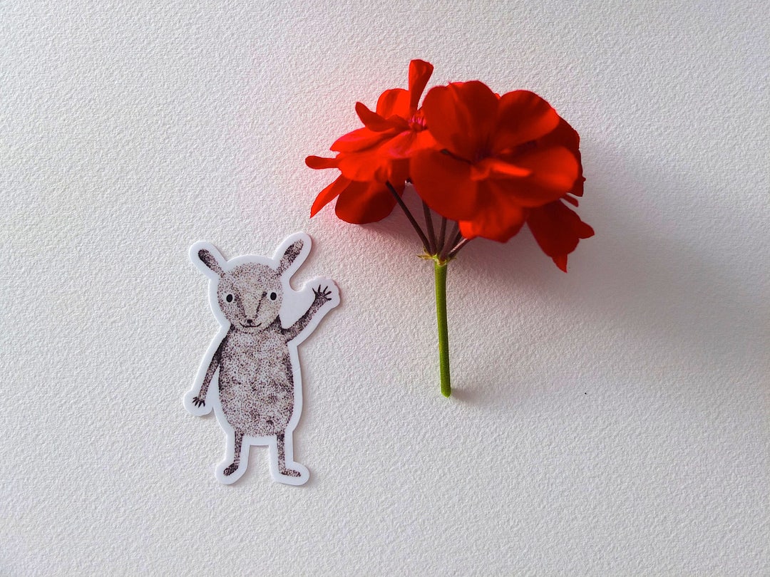 Give Us a Wave Black and White Sticker, Fun Vinyl Sticker, Animal Vinyl ...