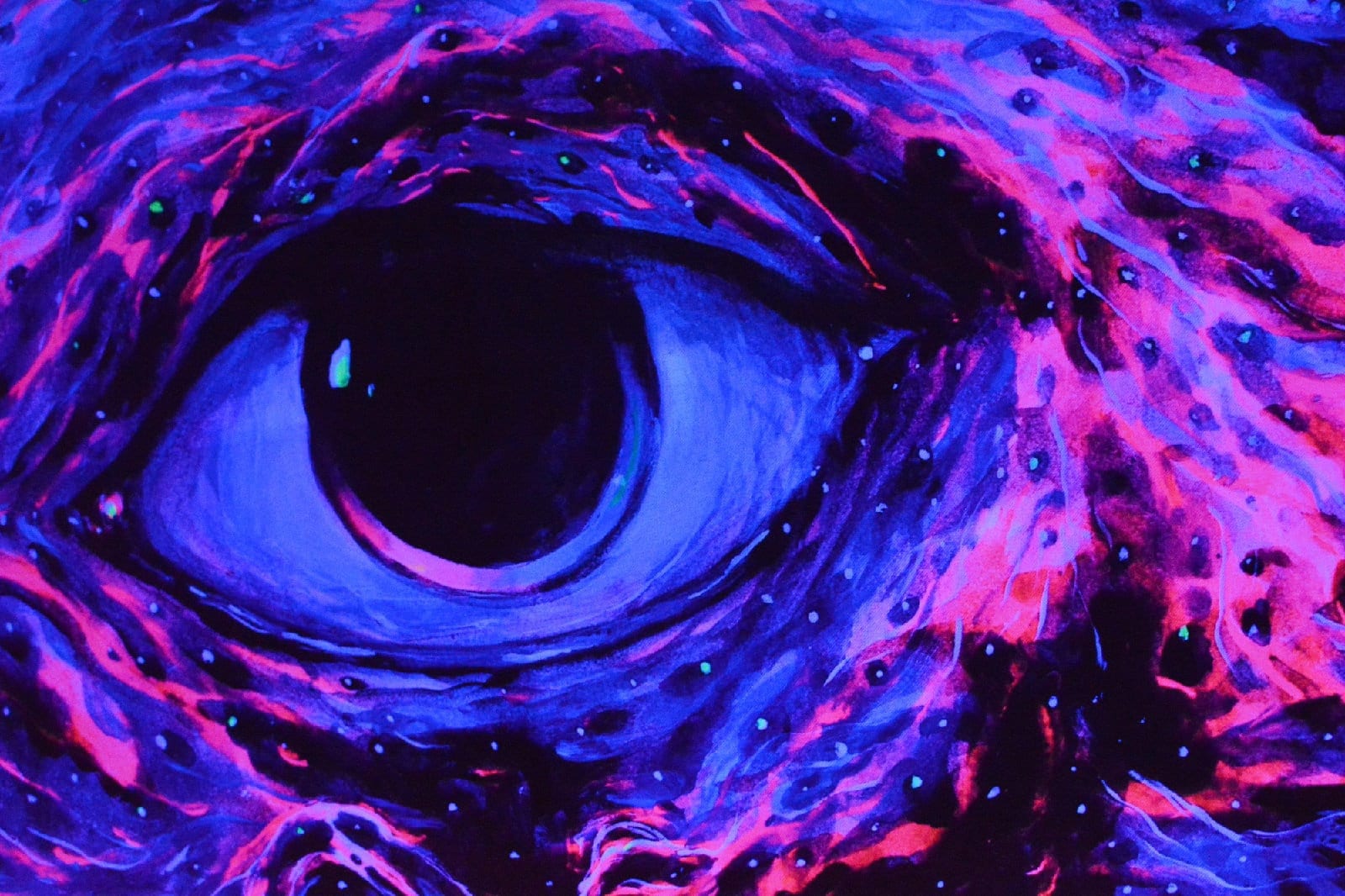 Psychedelic Neon Art With Eye , Uv Tapestry for Birthday Gift - Etsy