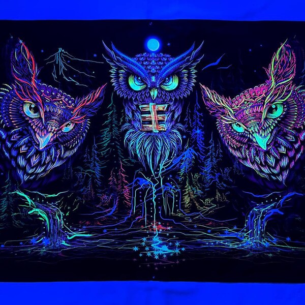 Psychedelic Owl - Etsy