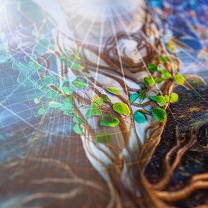 Spiritual Fantasy Psychedelic Earth Landscape algiz Cosmic Energy ...