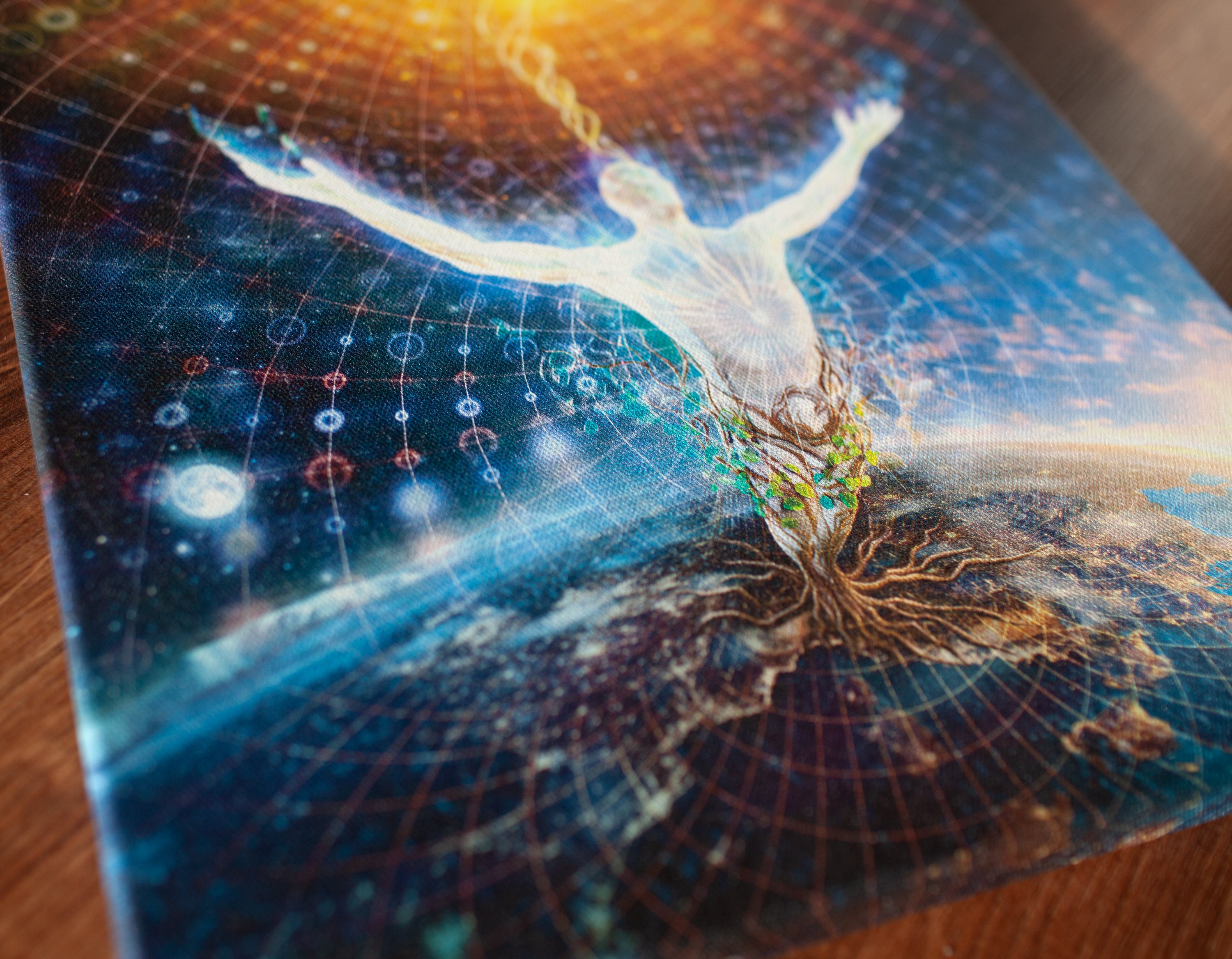 Spiritual Fantasy Psychedelic Earth Landscape "algiz" - Cosmic Energy ...