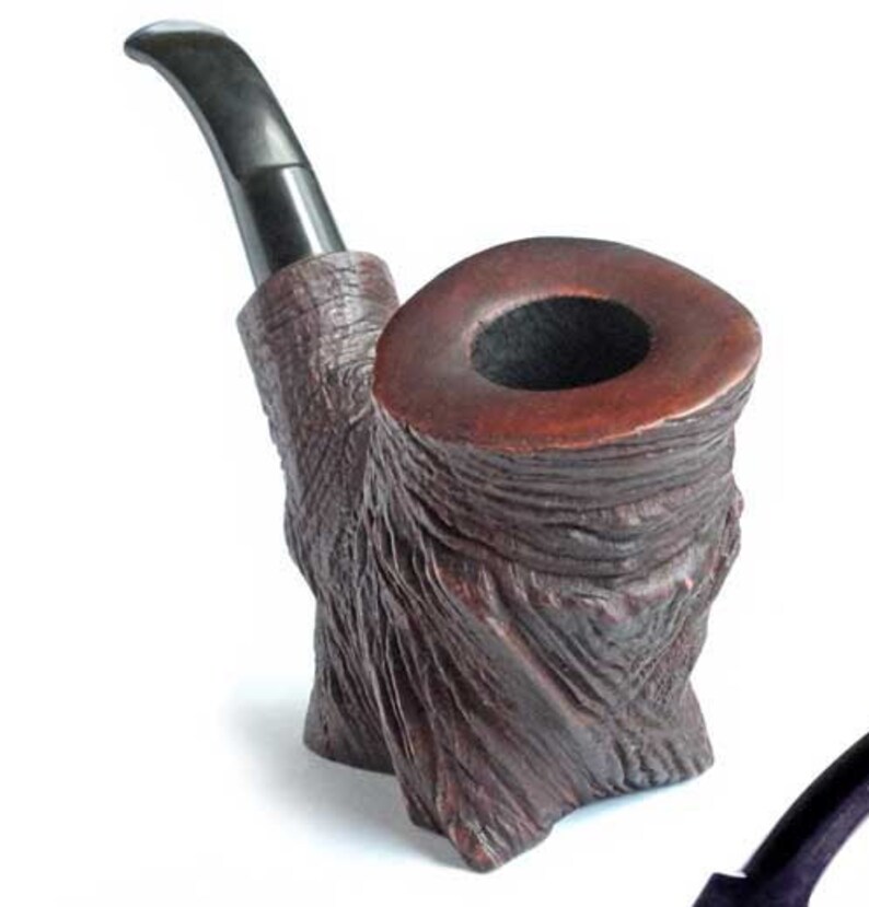 Wooden smoking pipe Stump Handmade Wood carved smoking pipe | Etsy