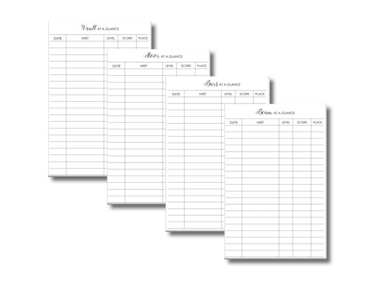 Gymnastics Scorebook Girls Gymnastics Gymnast Journal | Etsy