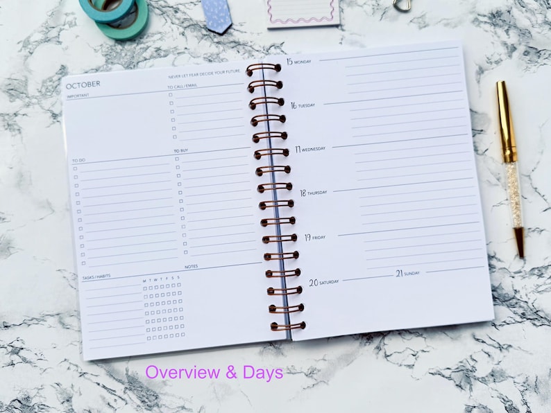 2026-2027 Weekly Planner - Personalised Diary With Stickers - Dated ...