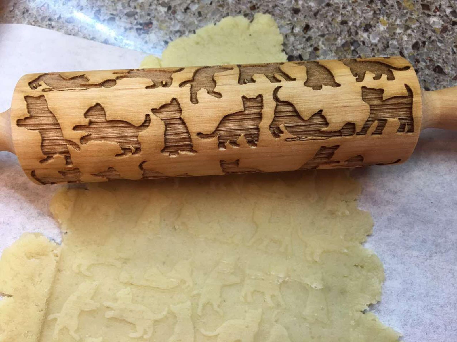 ENGRAVED ROLLING PIN Cats, Kittens, Embossing Rolling Pin, Christmas ...