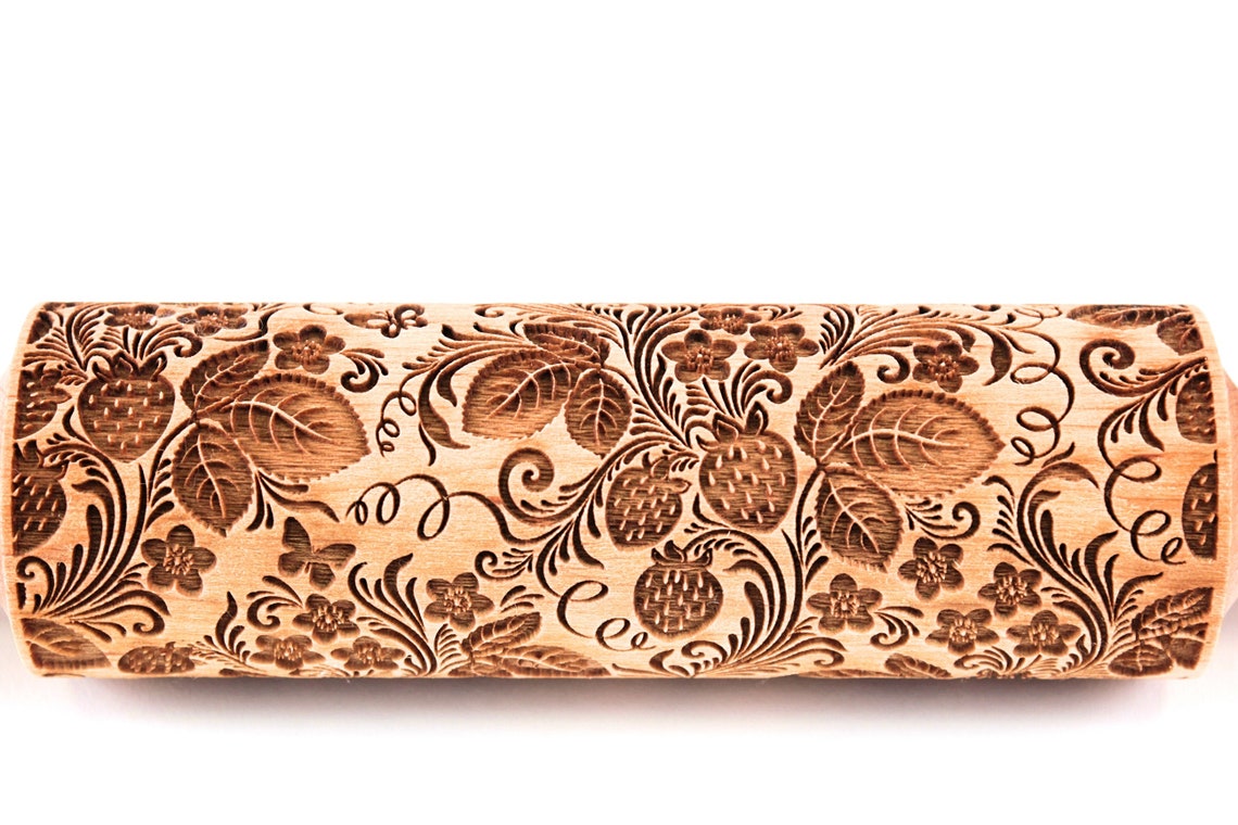 Rolling Pin Embossing Wild Strawberry Pattern Embossed - Etsy