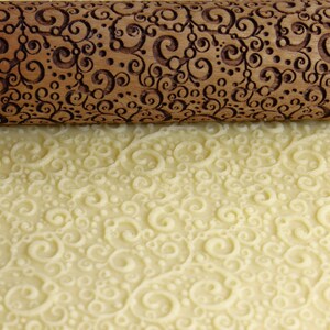 Embossed Rolling Pin Magic Swirles Pattern Engraved Embossing Rolling ...