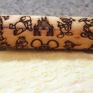 Mouse Embossing Rolling Pin, Popular Cartoon Characters Laser Engraved ...