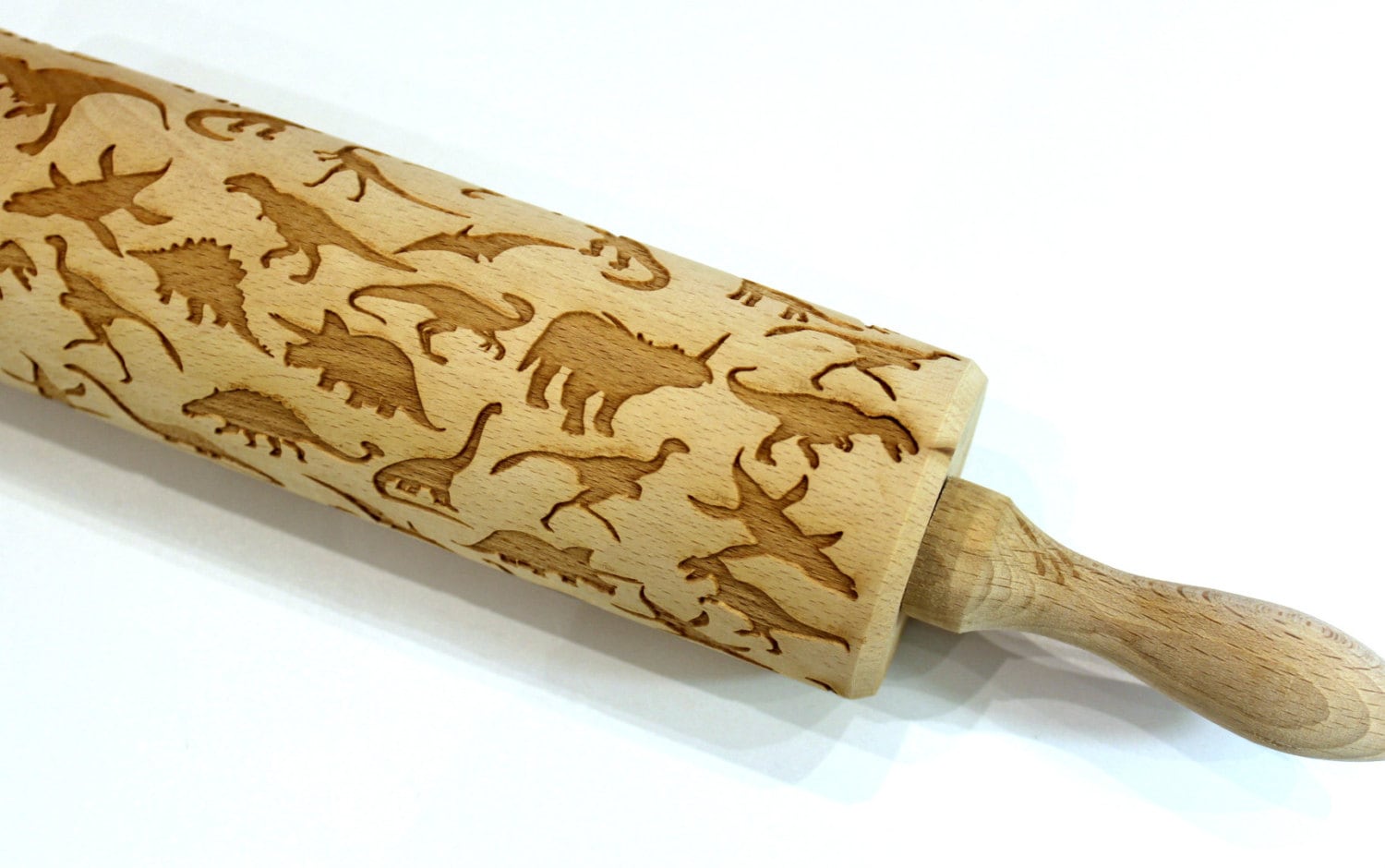 DINOSAURS Embossing ROLLING PIN, Christmas Gift, Engraved Rolling Pin ...