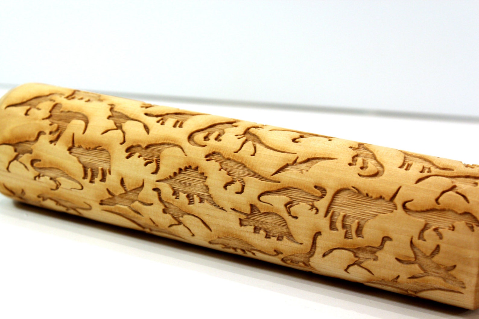 DINOSAURS Embossing ROLLING PIN, Christmas Gift, Engraved Rolling Pin ...