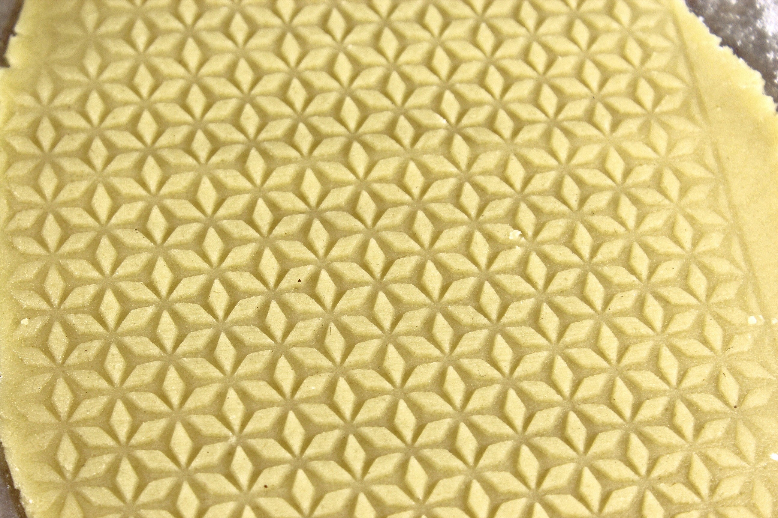 Diamond Embossed Rolling Pin Embossing Pattern Engraved | Etsy