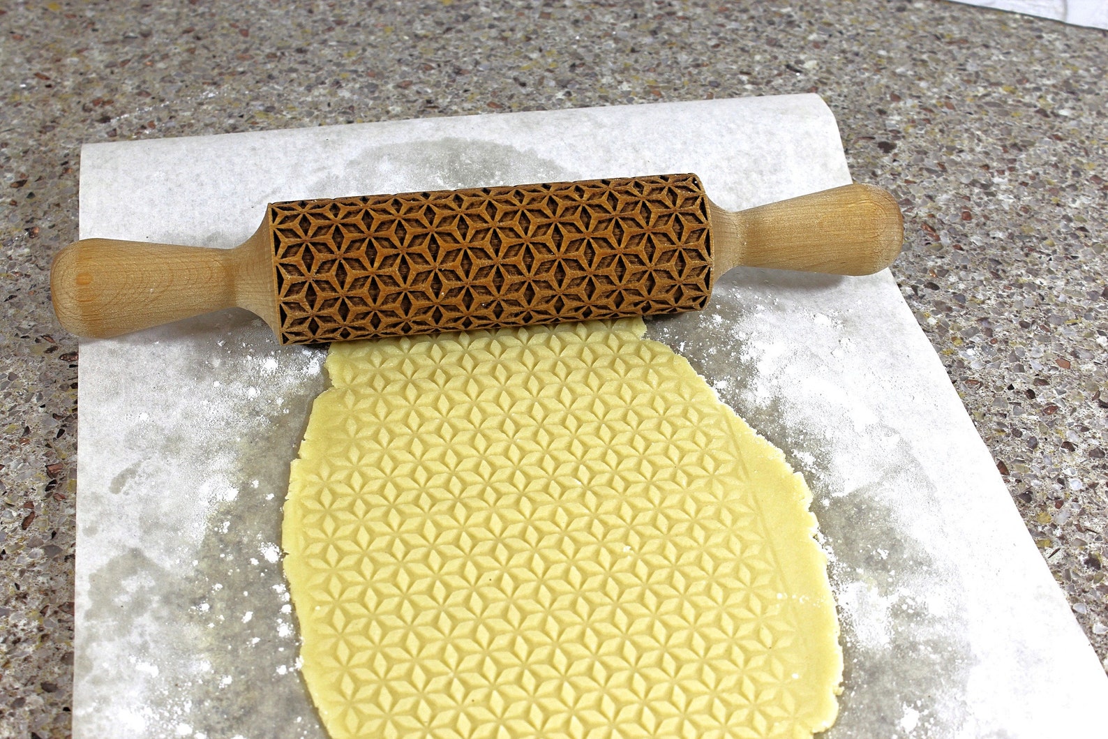 Diamond Embossed Rolling Pin Embossing Pattern Engraved | Etsy
