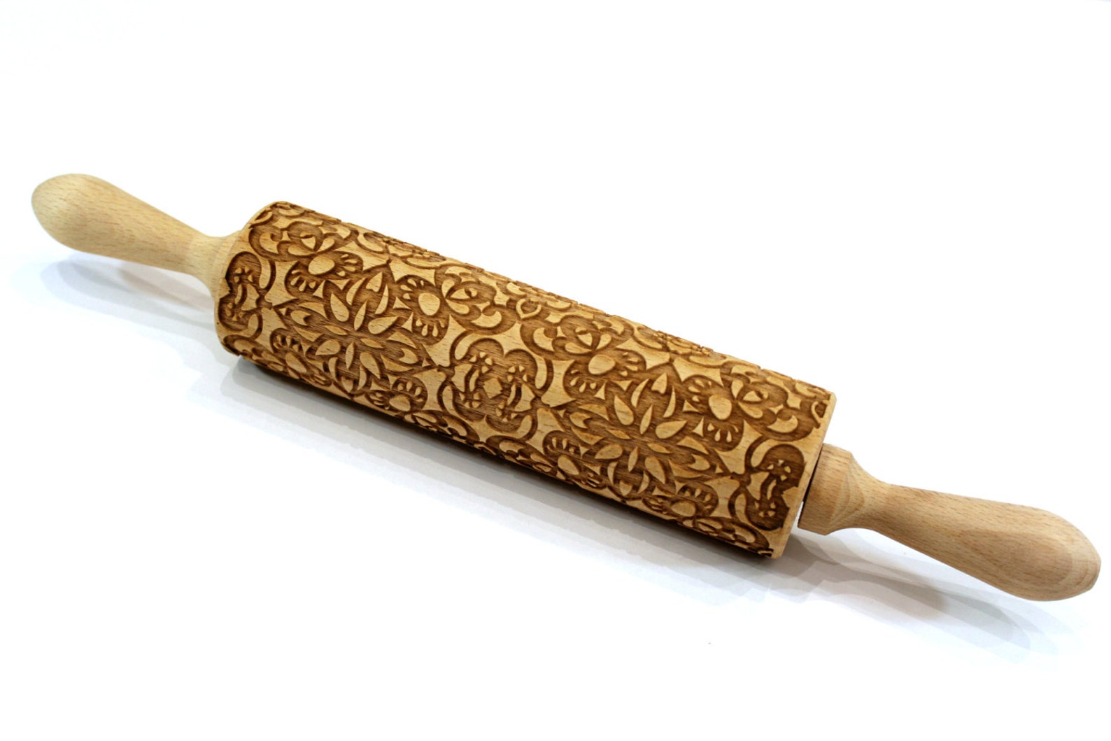 Beautiful LACE Embossed Rolling Pin Christmas Gift, FLORAL Embossing ...