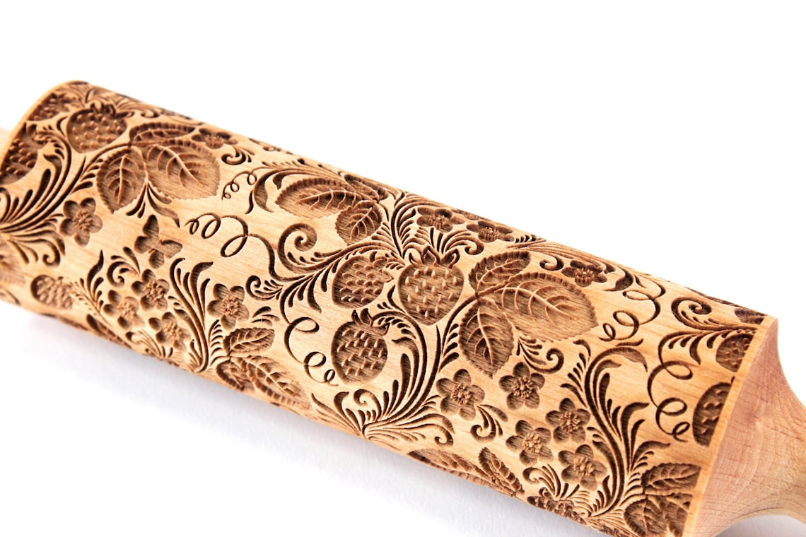 Rolling Pin Embossing Wild Strawberry Pattern Embossed - Etsy