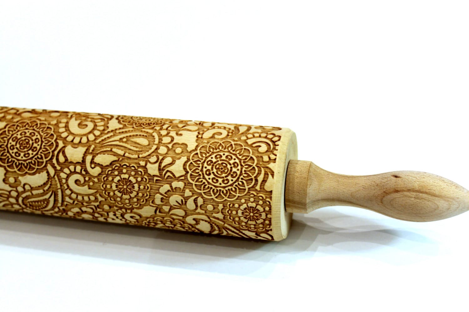 FLOWERS Embossing Rolling Pin, CHRISTMAS GIFT, Laser Engraved Rolling ...