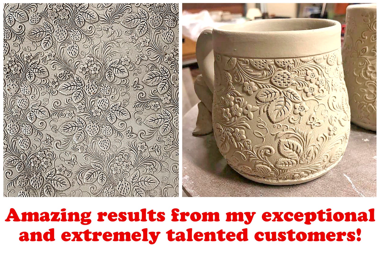 Rolling Pin Embossing Wild Strawberry Pattern Embossed - Etsy