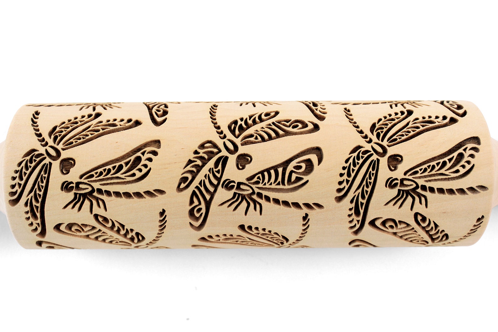 Rolling Pin for Embossed Cookies, Dragonfly Engraved Rolling Pin for ...