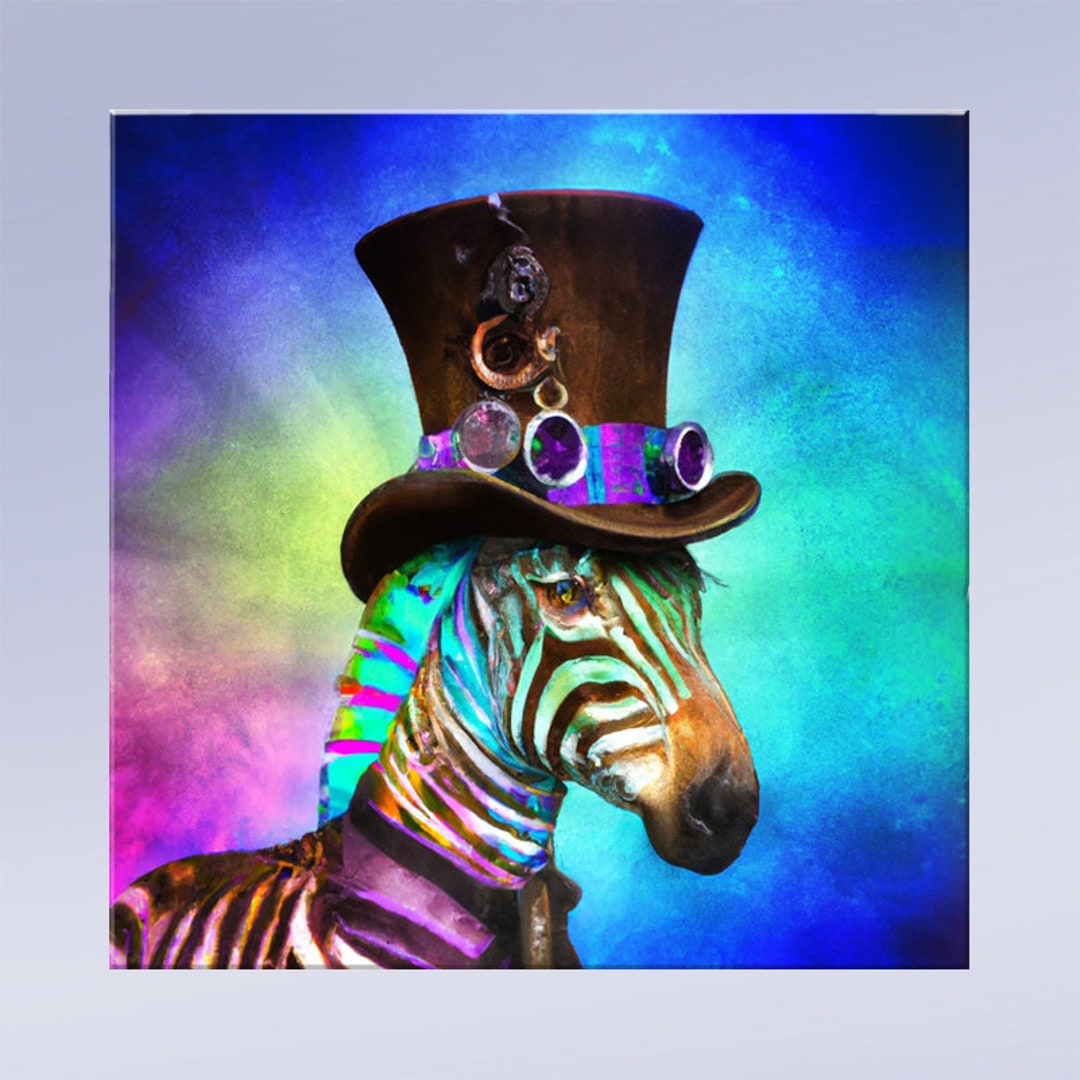 Steampunk Zebra 8, Coaster, Mix and Match Images, Steampunk Coaster ...