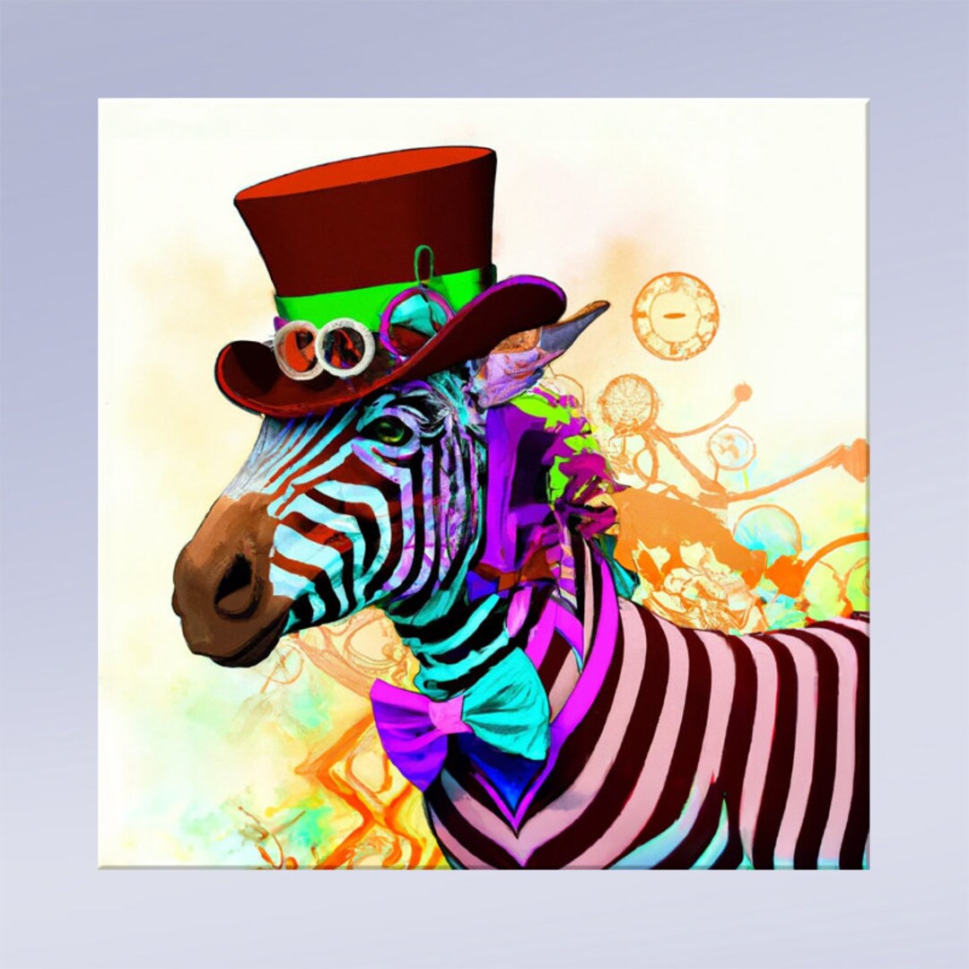 Steampunk Zebra 7, Coaster, Mix and Match Images, Steampunk Coaster ...