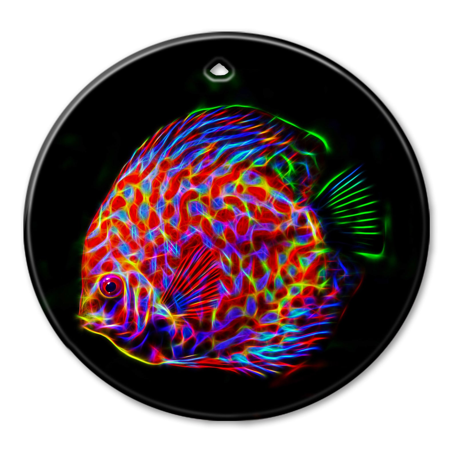 Disco Fish 2 Sided Ceramic Ornament Pescado Navidad - Etsy España