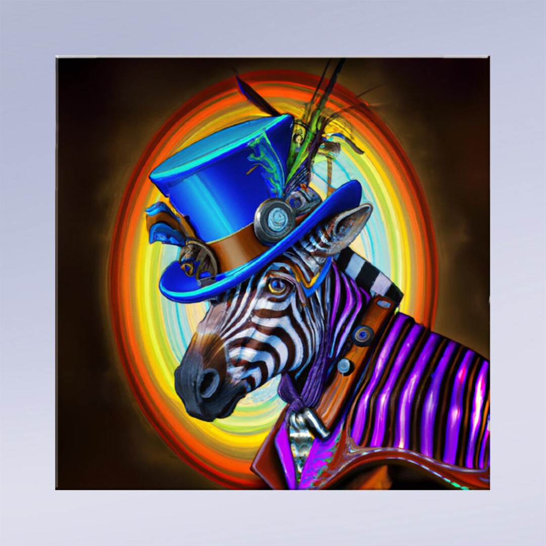 Steampunk Zebra 5, Coaster, Mix and Match Images, Steampunk Coaster ...