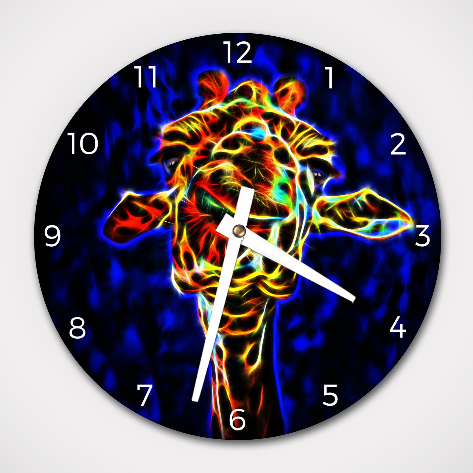 Goofy Giraffe Aluminum Round Wall Clock 8.125 or - Etsy