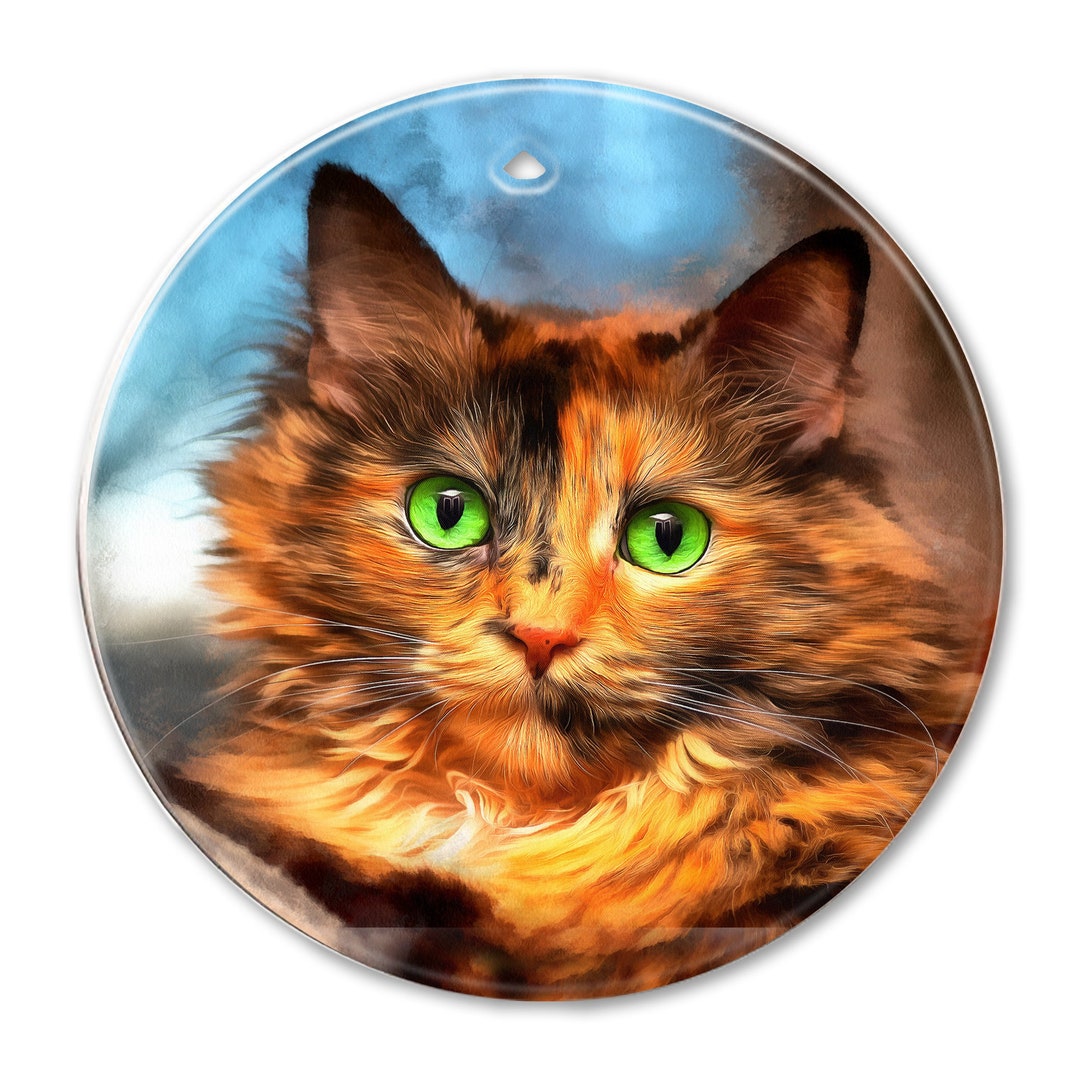 Calico Cat 2 Sided Ceramic Ornament - Cat- Christmas - Gifts - Unique ...
