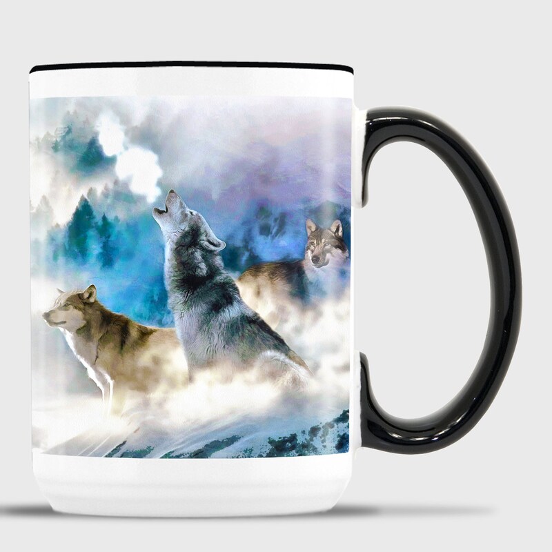 Wolf Coffee Mug - Etsy