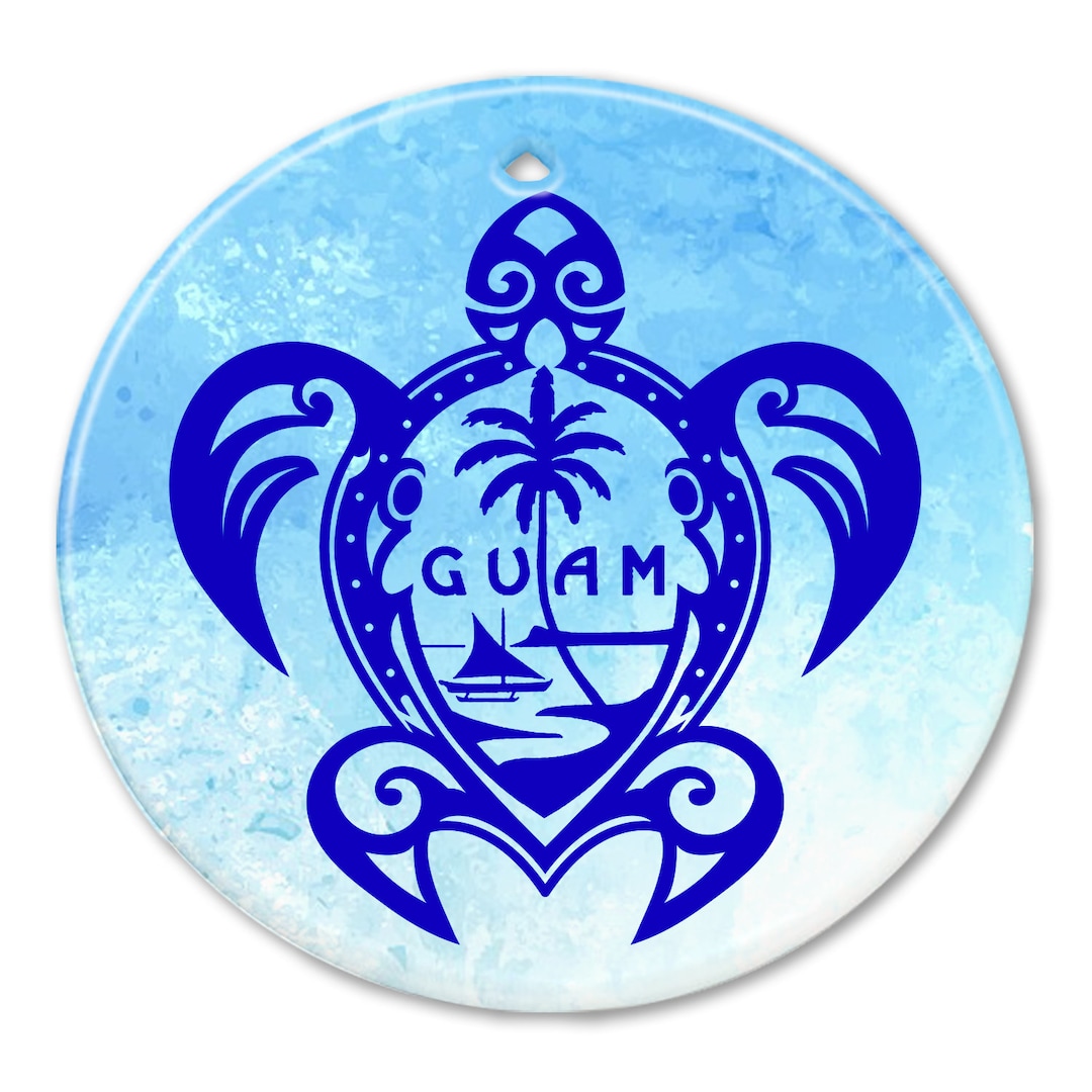Guam Turtle 2 Sided Ceramic Ornament -guam - Christmas - Gifts - Unique ...