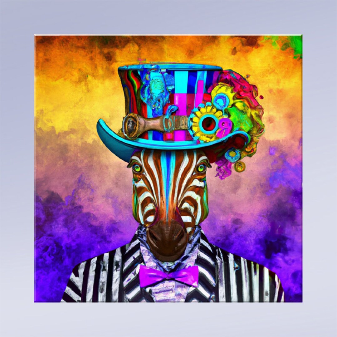 Steampunk Zebra 3, Coaster, Mix and Match Images, Steampunk Coaster ...