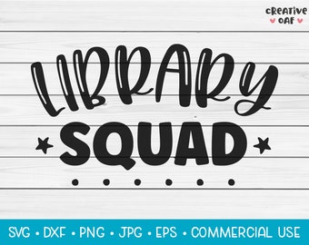 Library Squad Svg - Etsy