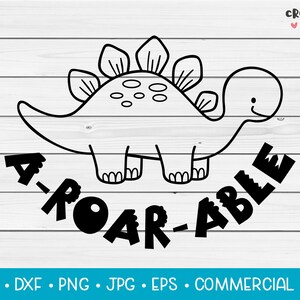 A-roar-able SVG Vector Cutting File. Cute Funny Dinosaur Animal Pun ...