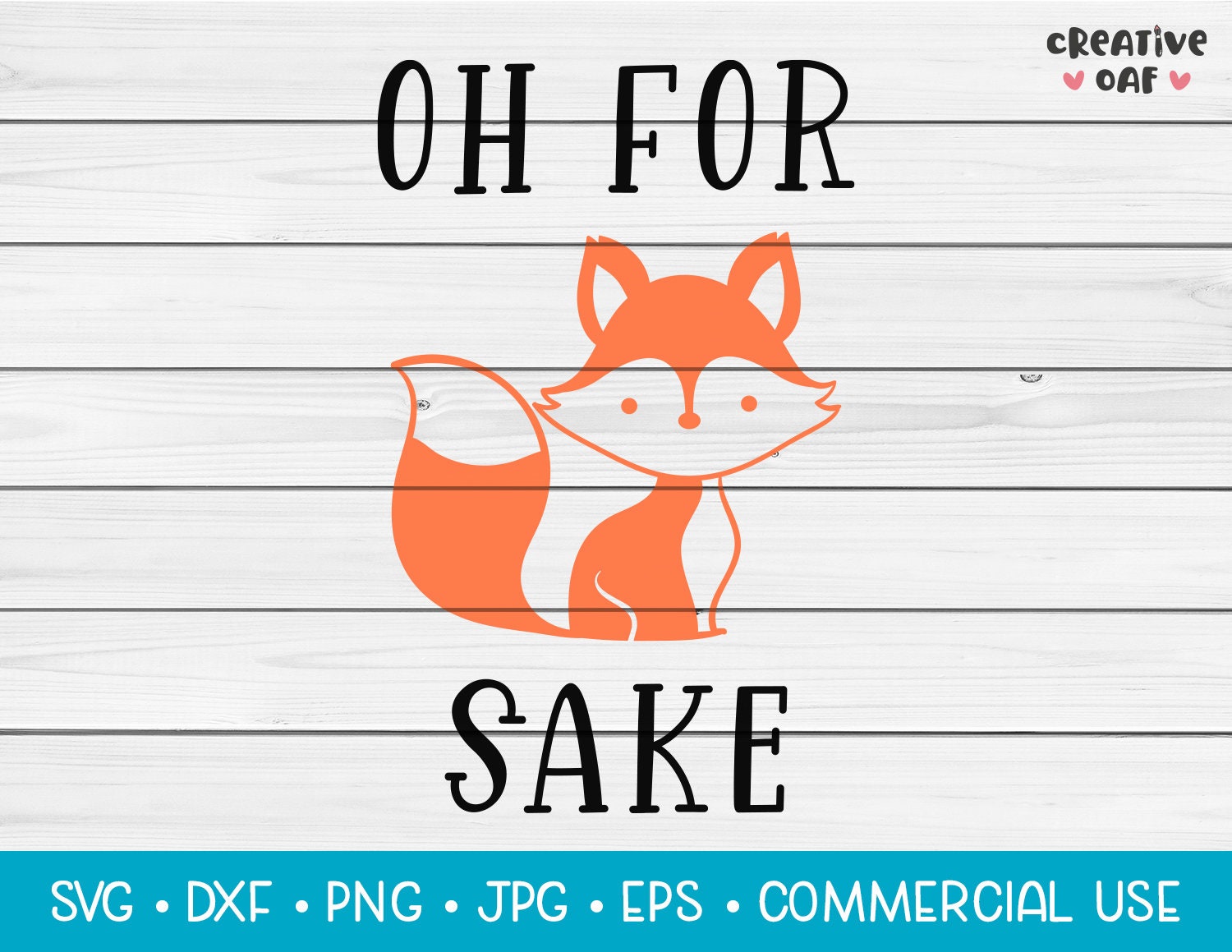 Oh for Fox Sake SVG Vector Cutting File. Funny Cute Humorous - Etsy Canada