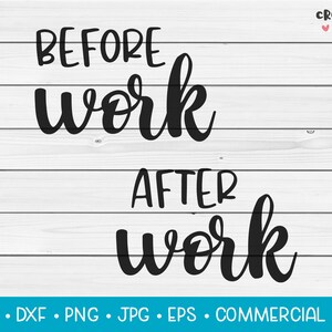 Before Work After Work | SVG Vector Cutting File. Funny Mug Coffee ...