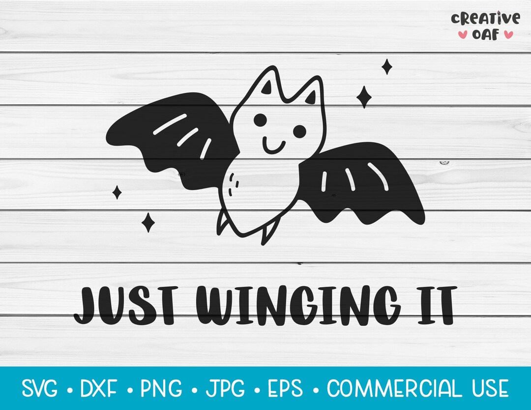 Just Winging It SVG Vector Cutting File. Funny Humour Quote Phrase ...