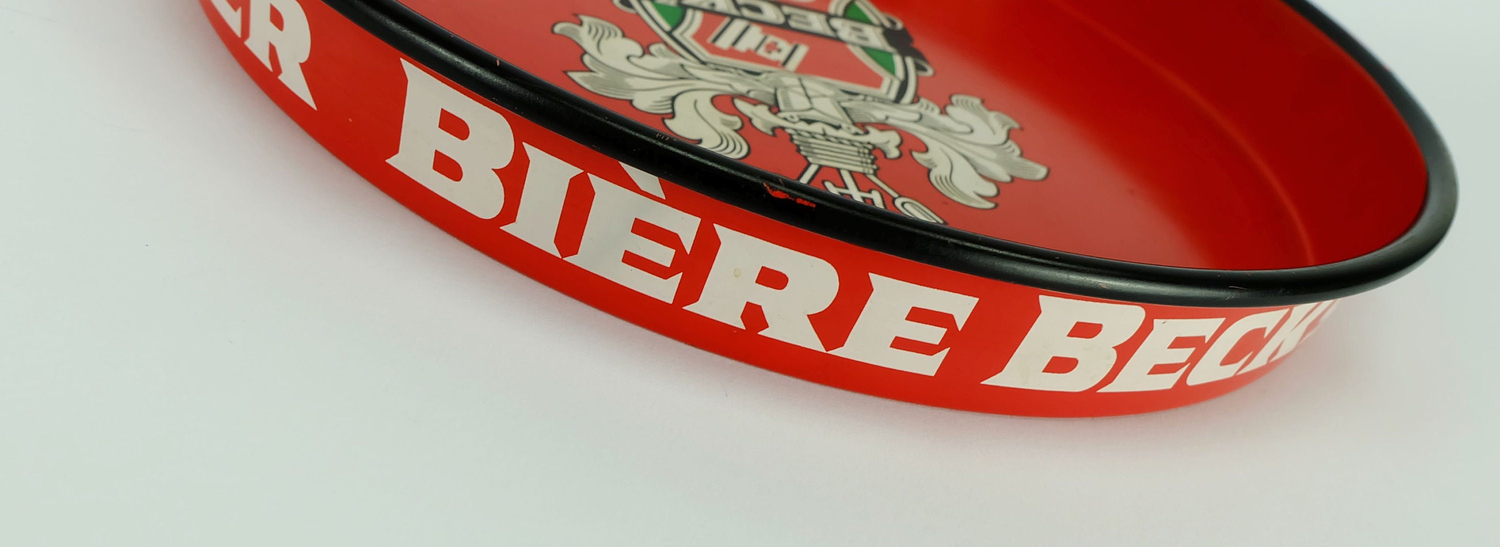 very nice old vintage beck's beer TRAY serving tray 1960s 1970s collectible