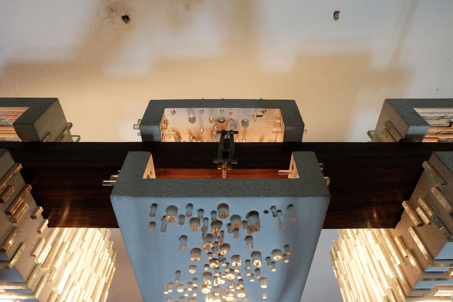 Extraordinary PENDANT LAMP Rosewood Glass 50s, 60s - Etsy