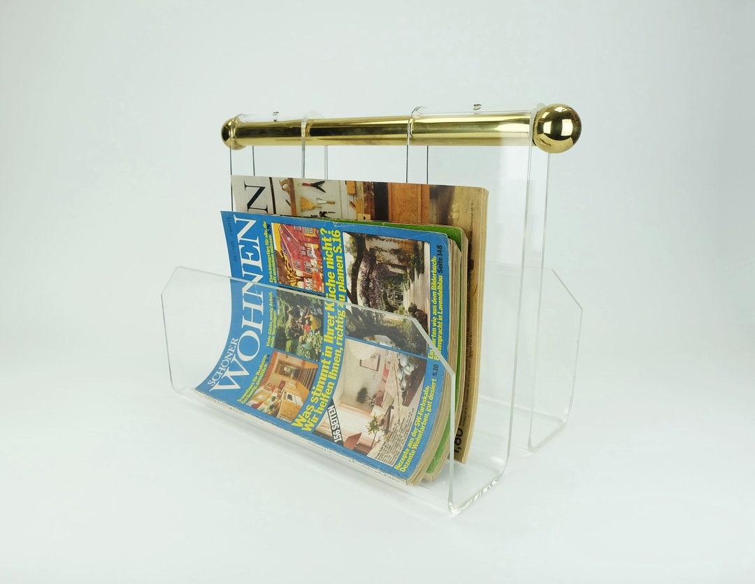 Transparent Lucite Acrylic MAGAZINE RACK 1970s 1980s Space Age - Etsy